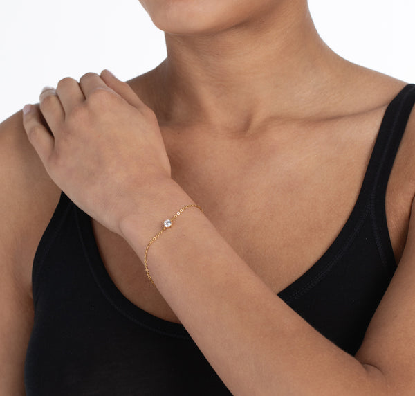 Solitaire White Topaz Bracelet – Forever Today by Jilco