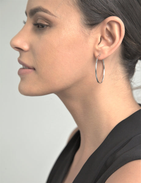 35mm Sterling Silver Hoops – Forever Today by Jilco