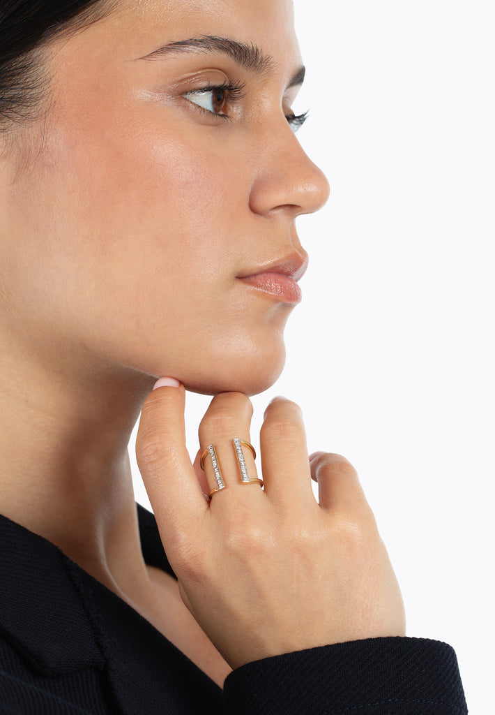 Contemporary Diamond Cuff Ring – Forever Today by Jilco