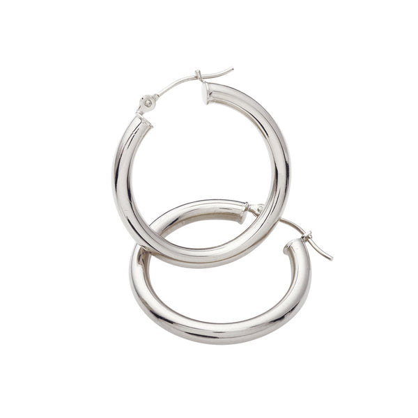 14k White Gold Hoop Earring Collection – Forever Today by Jilco